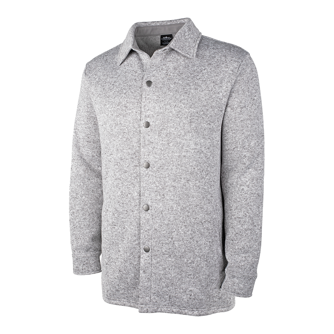 A2401 Heathered Fleece Snap Shacket – My Company Store